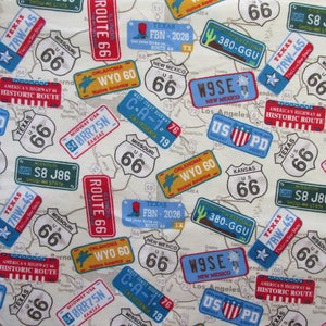 Extra-large Receiving Blanket Road Trip License Plates Vintage Route 66 ...