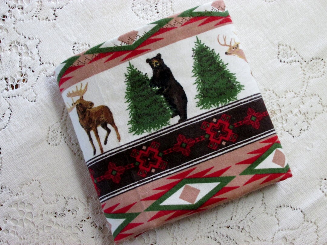RTS Deer Bear Moose Aztec Design Extra-large Receiving Blanket ...