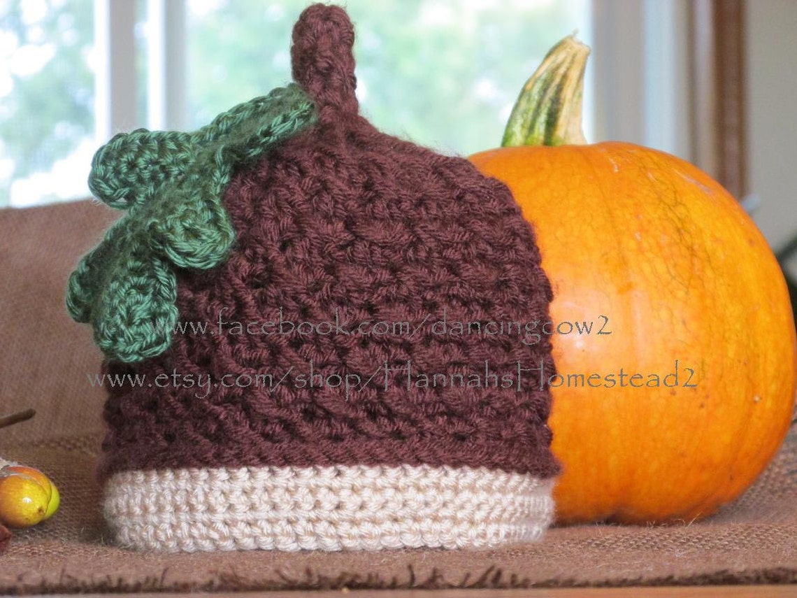 Acorn Hat Baby Toddler Child Adult Sizes Crochet Photo | Etsy