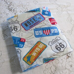 Extra-large Receiving Blanket Road Trip License Plates Vintage Route 66 ...