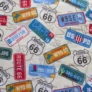 Extra-large Receiving Blanket Road Trip License Plates Vintage Route 66 ...