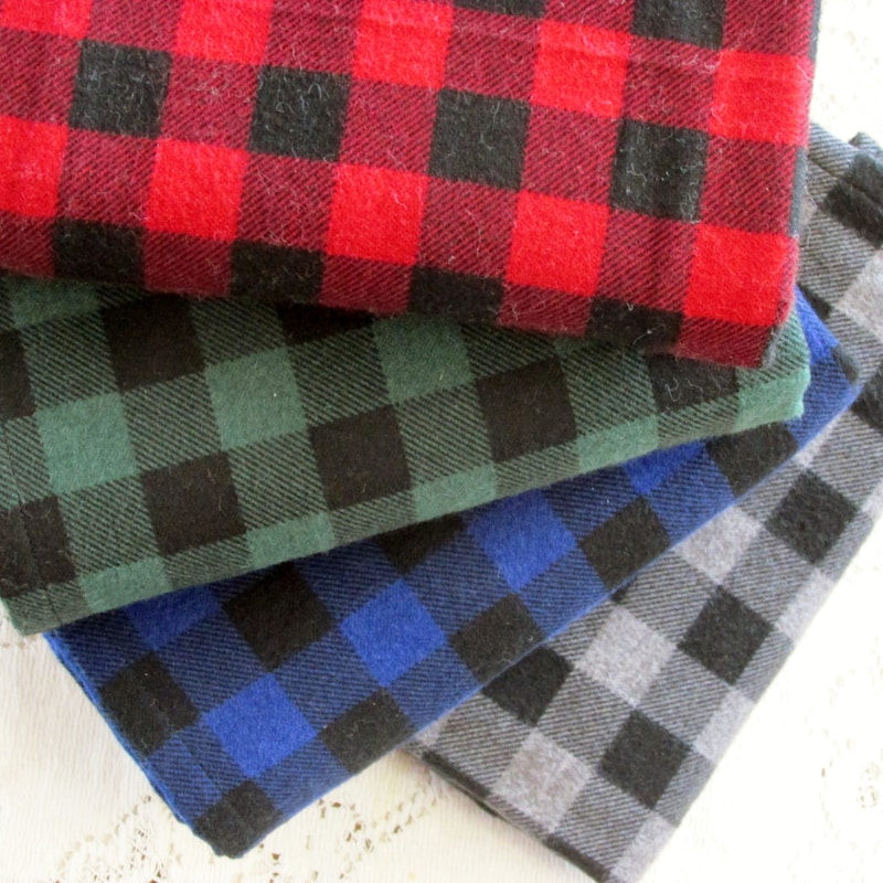 Blue Buffalo Plaid Fabric - Etsy
