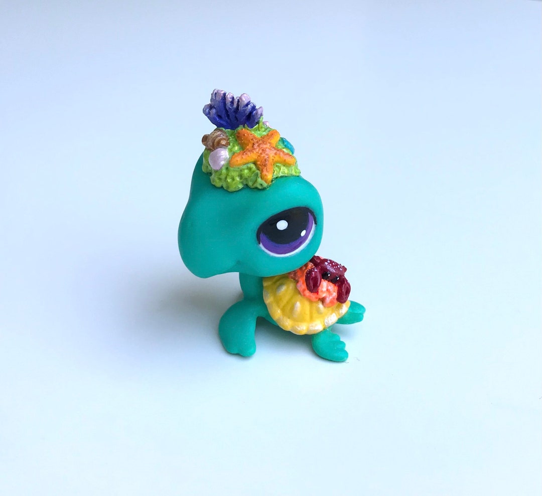 Littlest Pet Shop Custom Sea Turtle,hand Painted LPS Turtle,repainted ...
