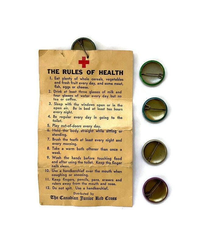 1940s Canadian Junior Red Cross Pins,vintage School Collectables,red ...