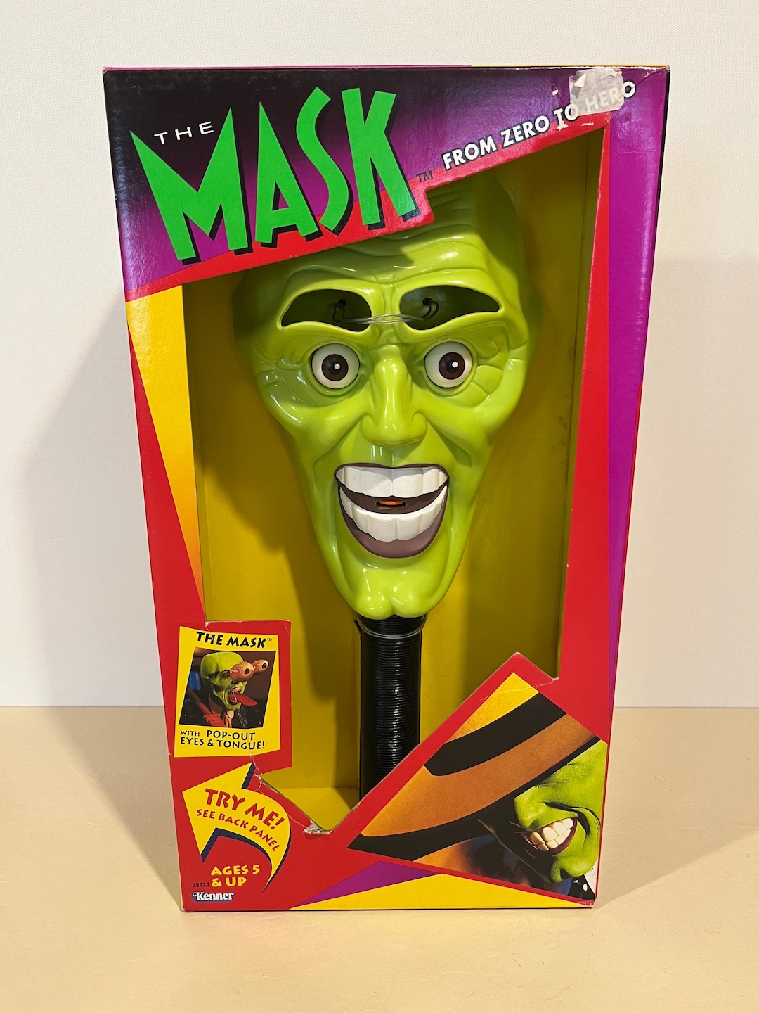 The Mask, Vintage Movie Toy, Kenner 1990s, Pop-out Eyes & Tongue, Large ...