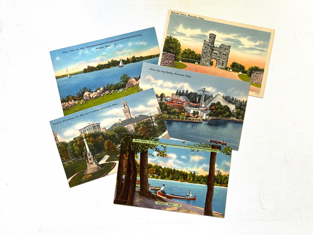 Vintage Postcards, Massachusetts, Worcester, Webster, Bancroft Tower ...