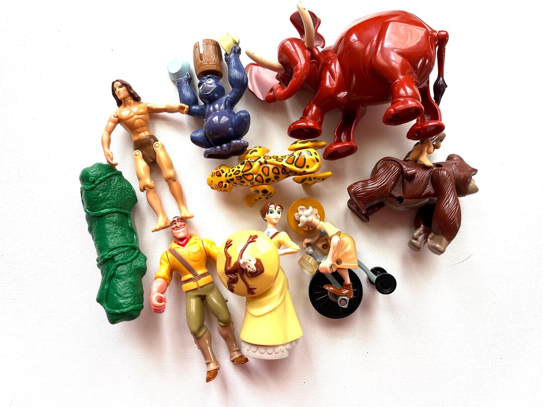 8-pc Tarzan Mcdonald's Happy Meal Toys, Vintage 1990s, Jane, Tantor ...