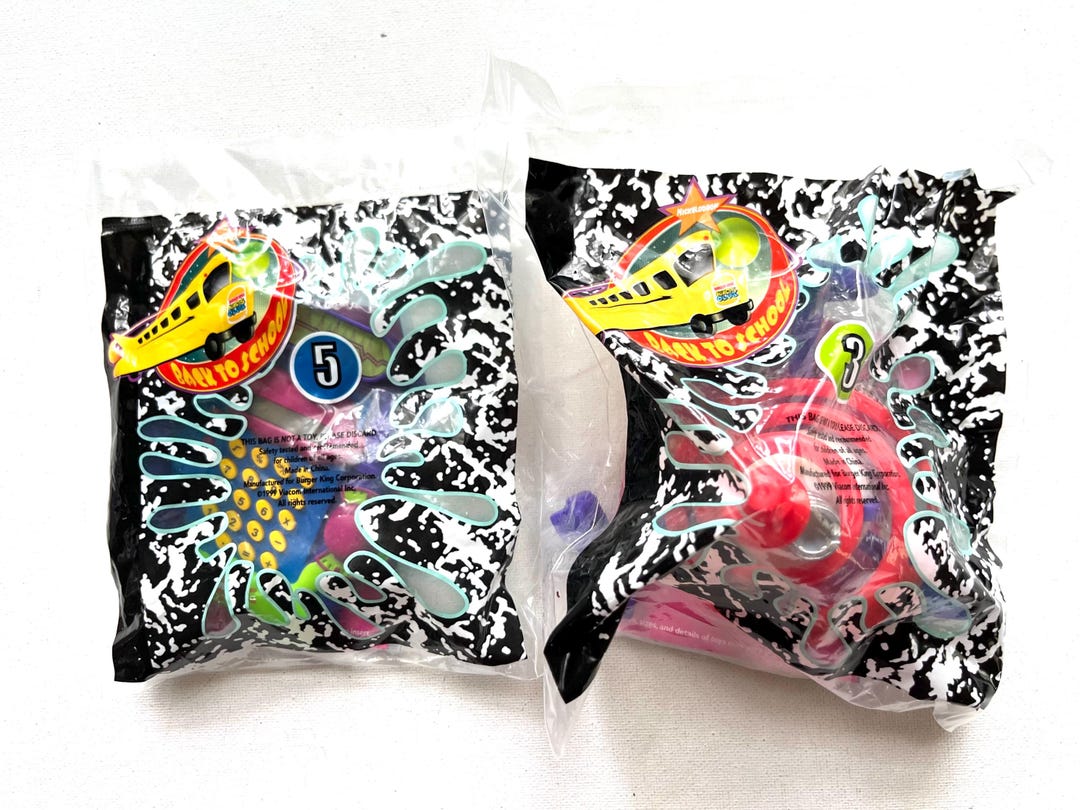 2-pc Vintage Back to School Burger King Kid's Meals Toys 1990s ...