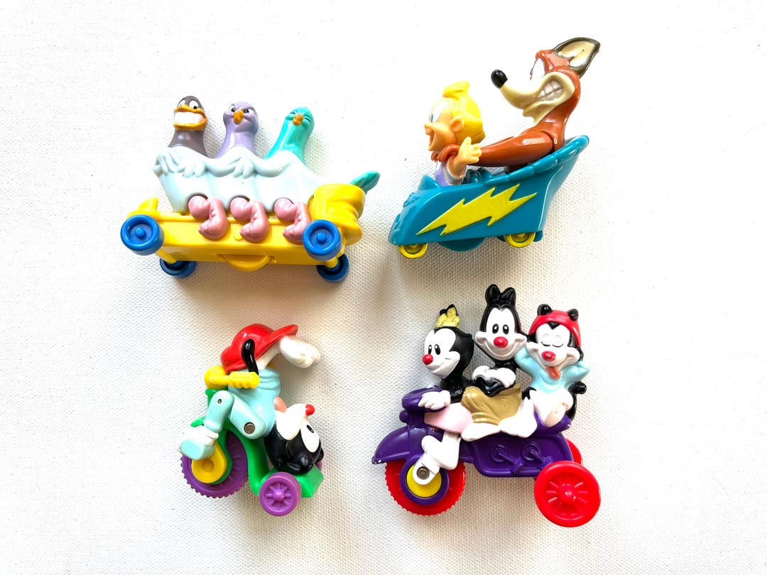 4-pc Animaniacs Mcdonald's Toys, Vintage 1990s, Warner Brothers Cartoon ...