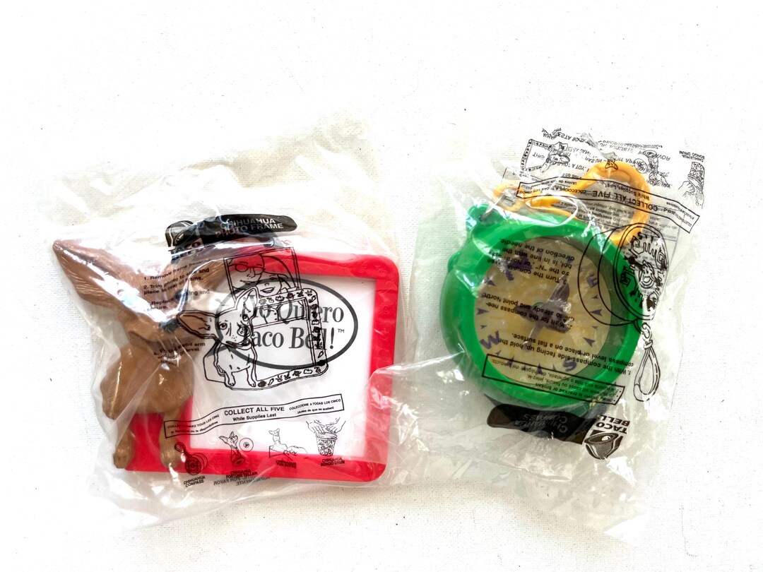 2 Pc Taco Bell Chihuahua Dog Photo Frame & Compass, Vintage 2000 Fast ...