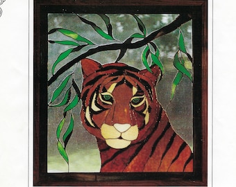Stained glass tiger | Etsy