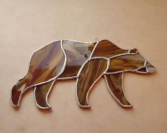 Bear Stained Glass | Etsy