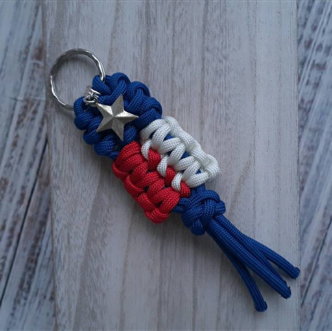 Texas flag keychain, Blue, White and Red flag, Flag keychain, Backpack ...