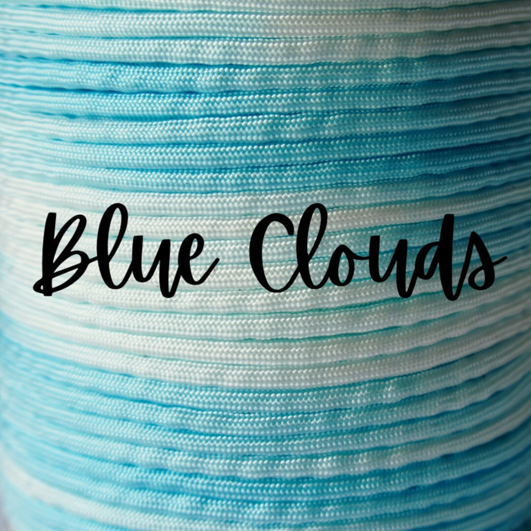 50 Feet - Blue Clouds Hand Dyed Pastel Paracord, (made to Order) - Etsy