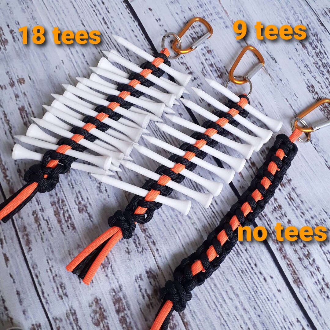 Golf Gifts for Men and Women. Golf Tee Holder, Paracord Golf Tee Caddy ...