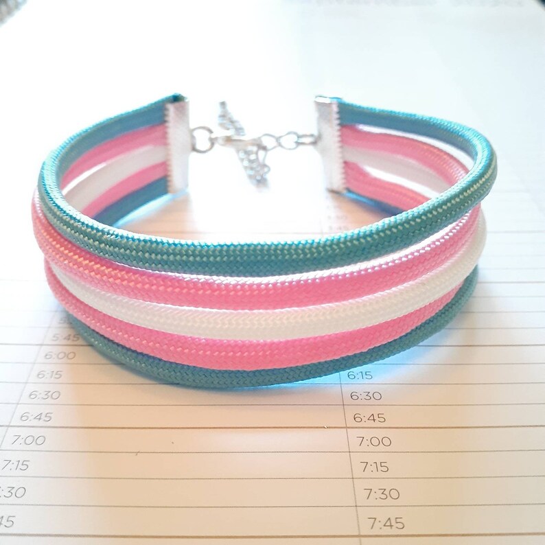 Transgender Pride, 5-stranded, Paracord Bracelet, Transgender Bracelet ...