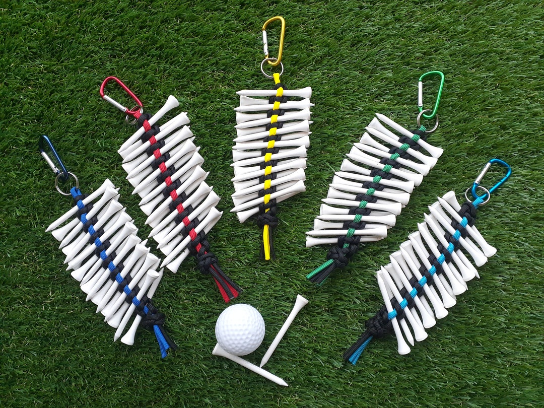 Golf Gifts for Men and Women. Golf Tee Holder, Paracord Golf Tee Caddy ...