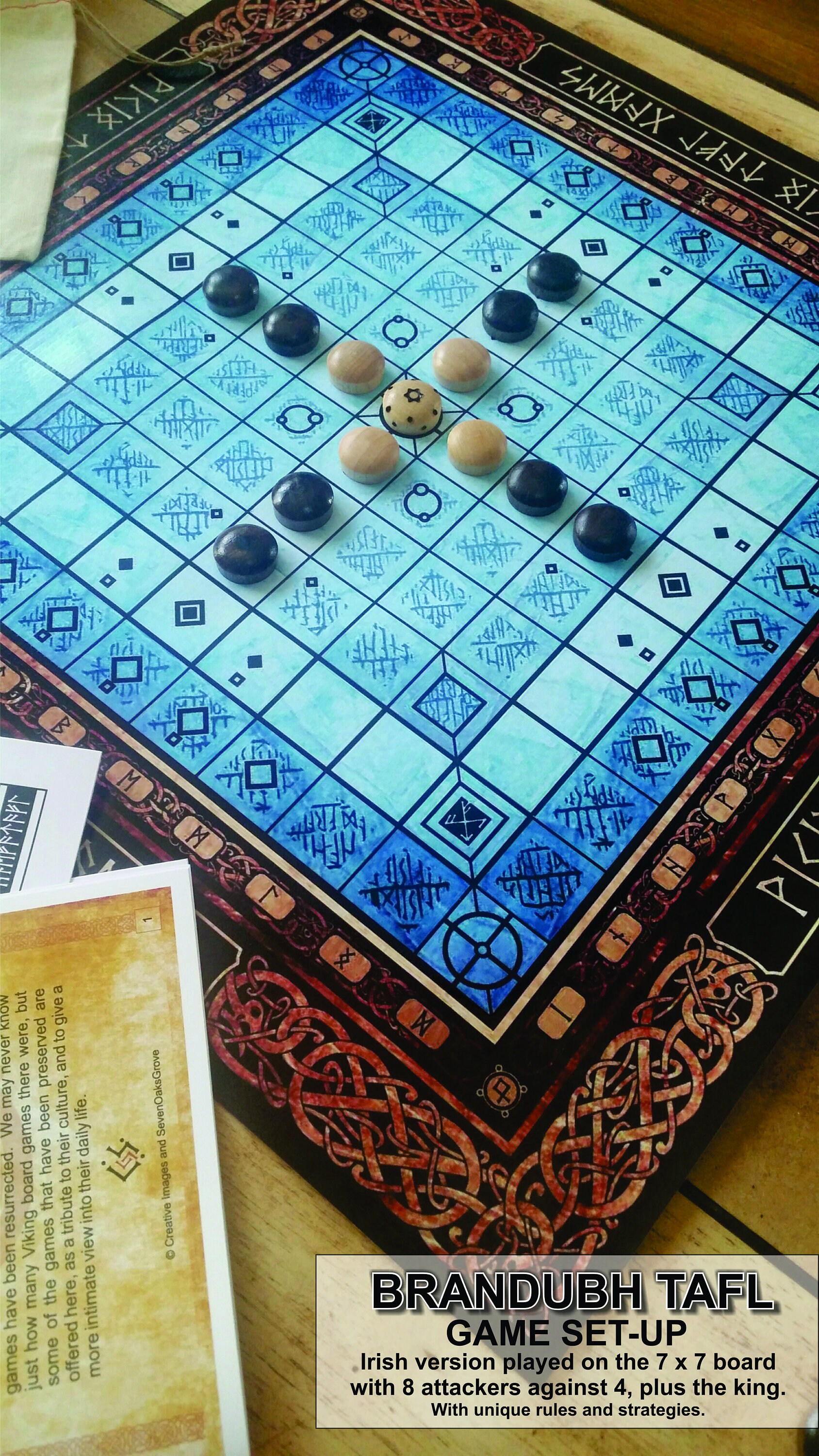 Viking Tafl Games Vinyl Game Board Five Tafl Games on One - Etsy