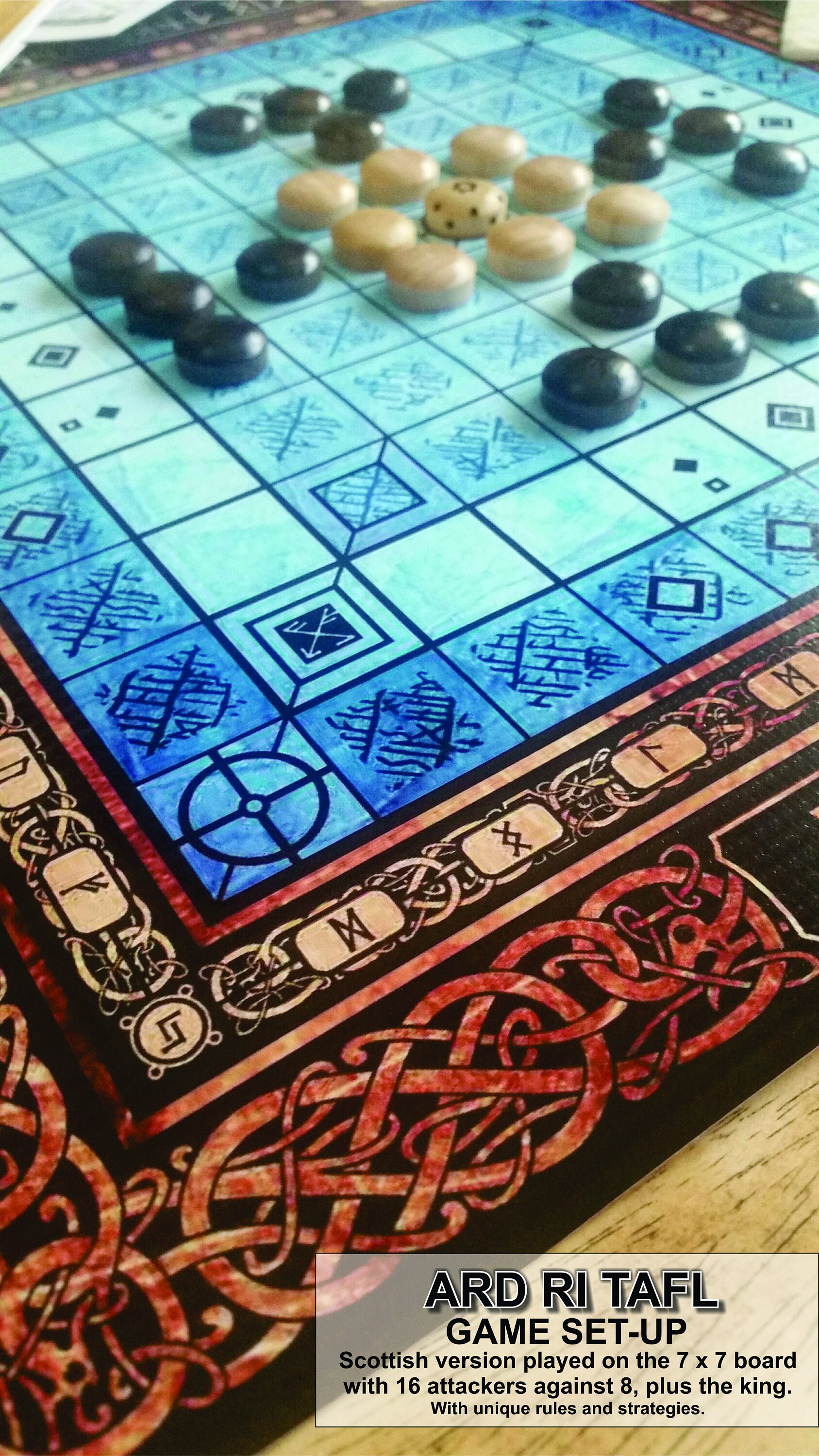 Viking Tafl Games Vinyl Game Board Five Tafl Games on One - Etsy