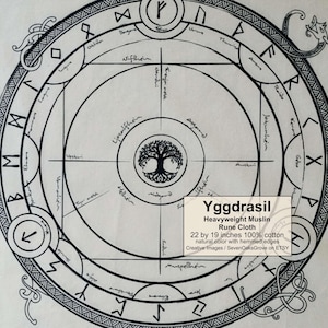 Yggdrasil Rune Cloth - Etsy