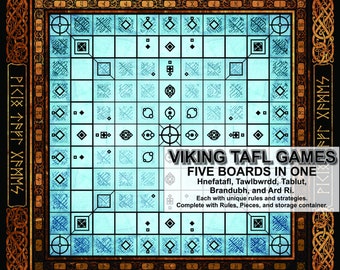 VIKING TAFL GAMES Five Tafl hnefatafl Games on One Board and | Etsy