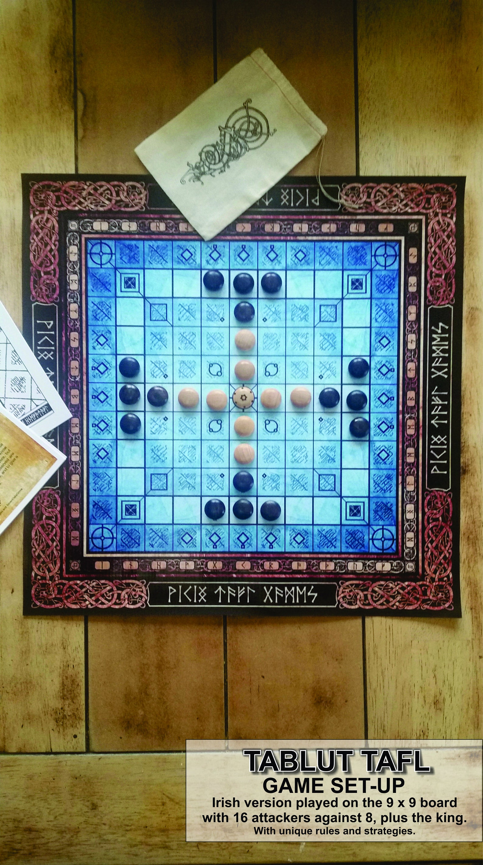 Viking Tafl Games Vinyl Game Board Five Tafl Games on One - Etsy