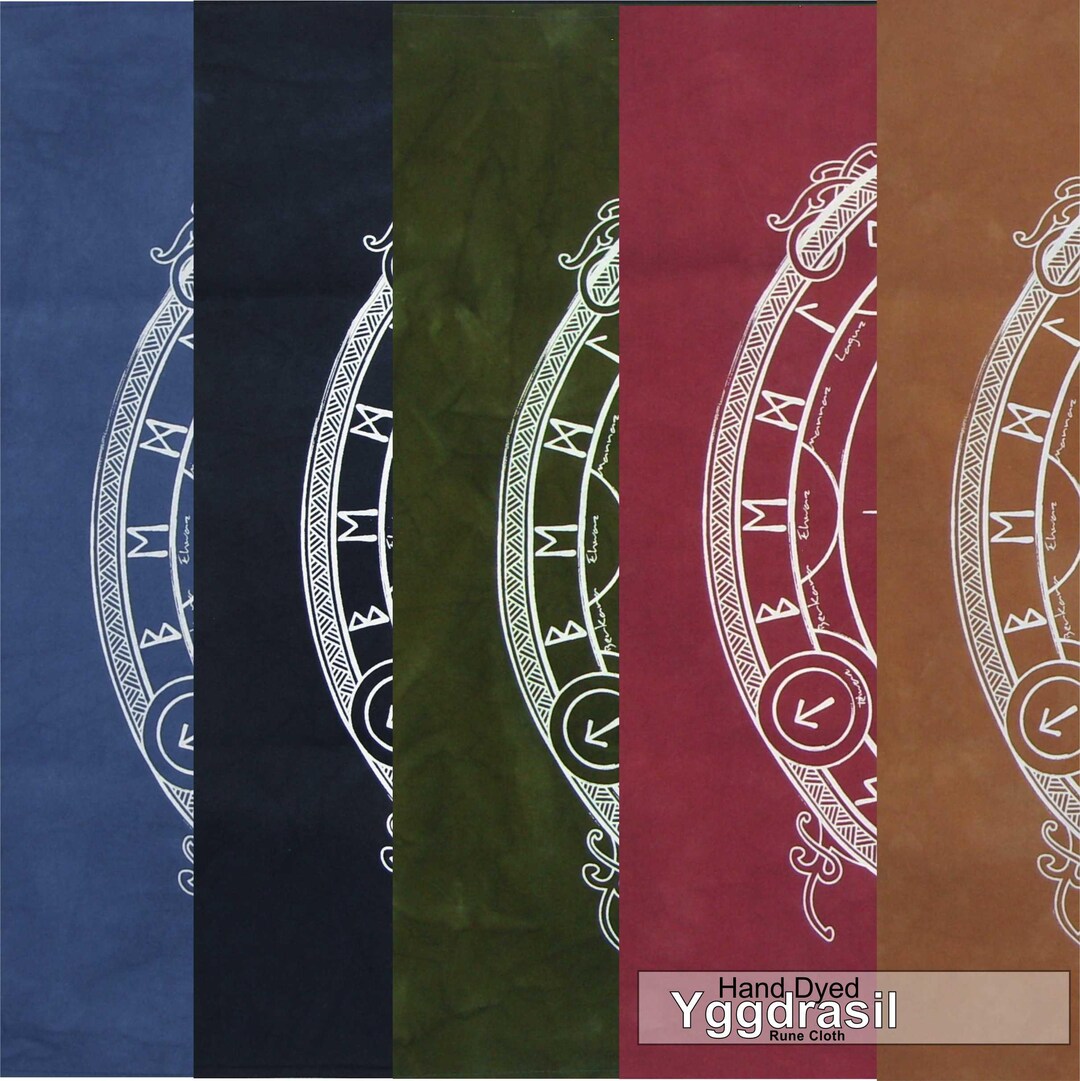Yggdrasil Rune Cloth Hand Dyed - Etsy