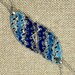 Blue Twist Ceramic Leaf Pendants With Vine Texture in Black - Etsy