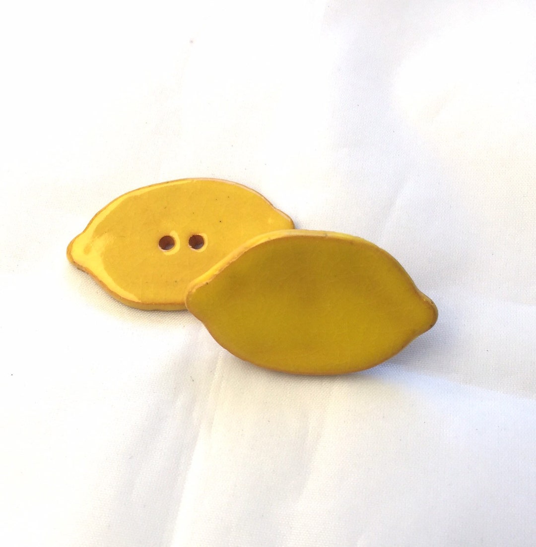 Lemon Buttons and Lemon Pins, Ceramic Buttons - Sold Individually - Etsy