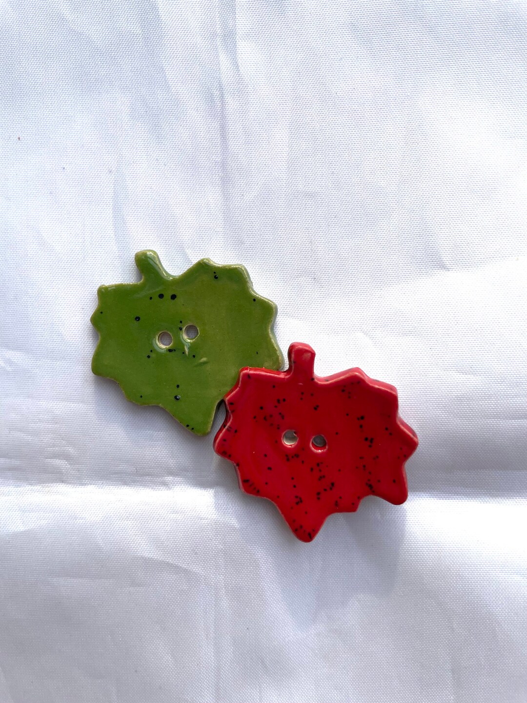 Ceramic Button Maple Leaf Button Fall Button Sold Individually ...