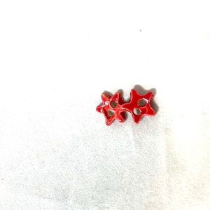 1/2" Small Yellow Star Buttons - Ceramic Star Buttons - Sold as Set of ...