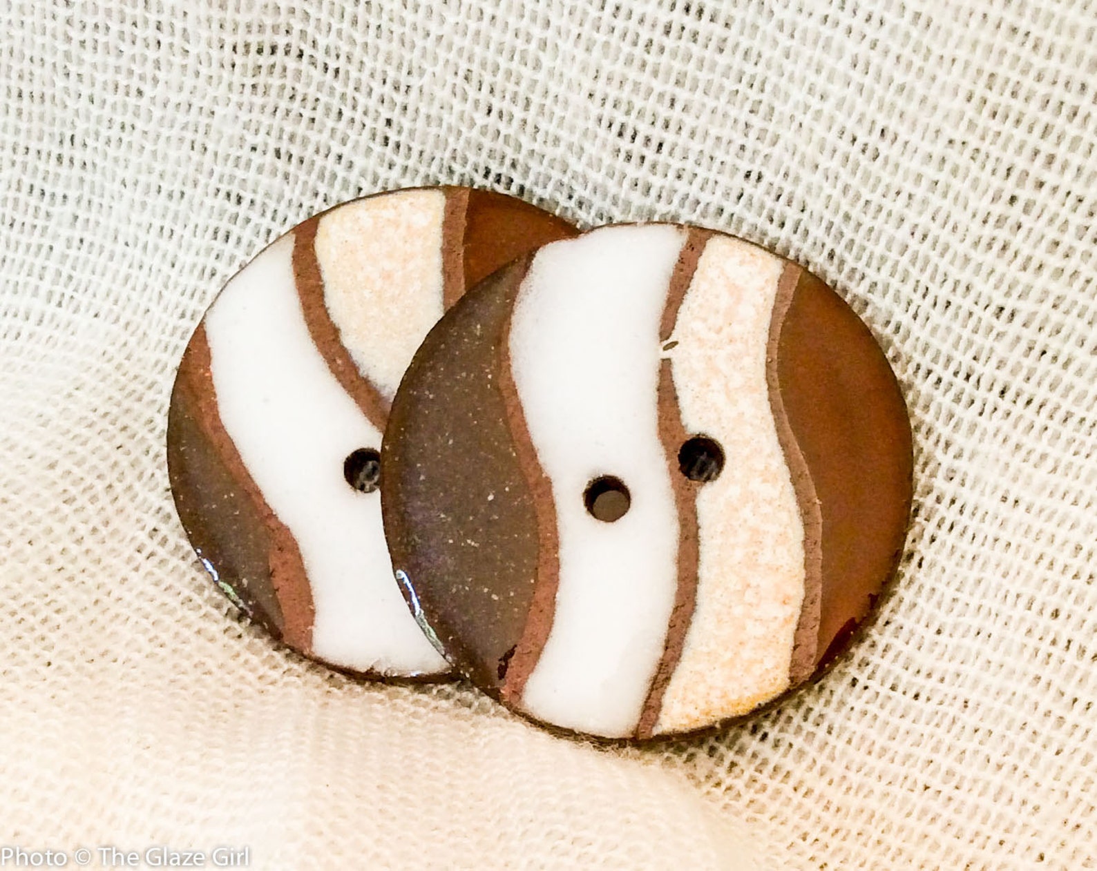 Ceramic Buttons Round Buttons Striped Button - Etsy