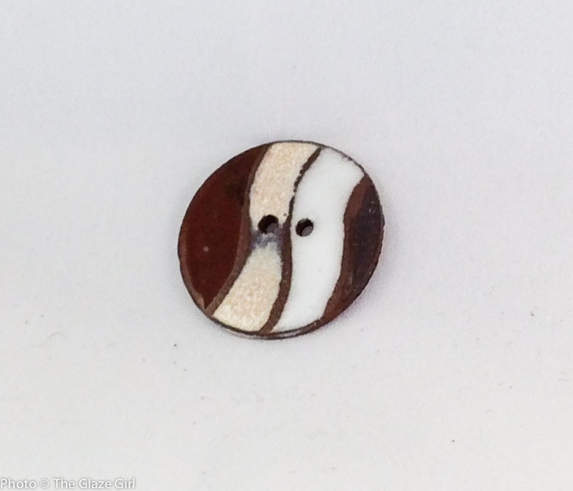 Ceramic Buttons Round Buttons Striped Button - Etsy