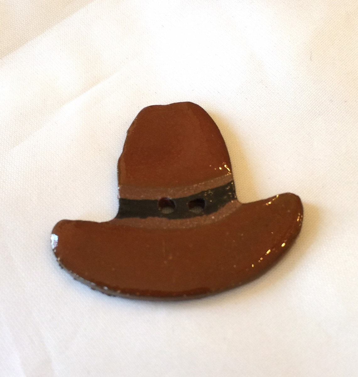 Cowboy Hat Buttons With Regular Button Holes Ceramic Buttons - Etsy