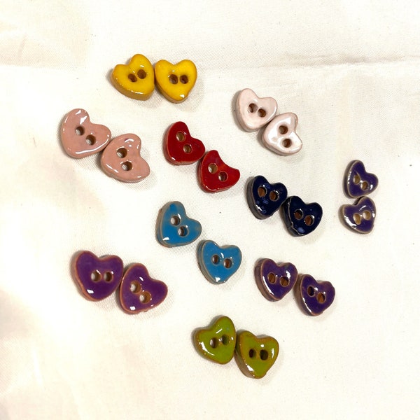 Tiny Heart Buttons - Etsy