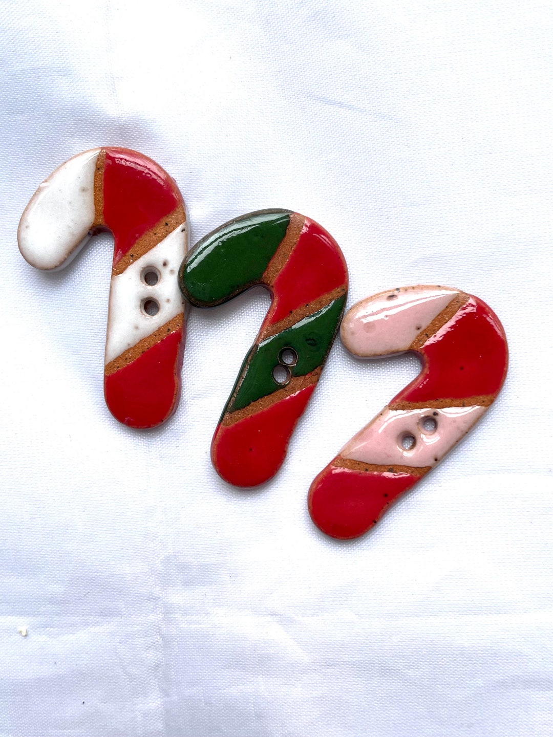 Sale: Candy Cane Buttons, Christmas Buttons, Winter Buttons, Holiday ...