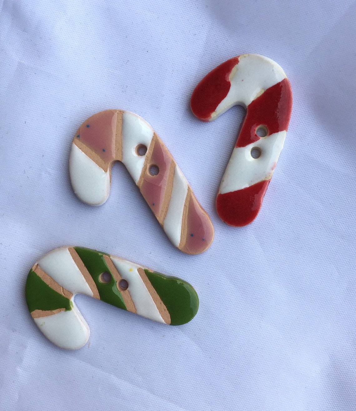 Sale: Candy Cane Buttons Christmas Buttons Winter Buttons - Etsy