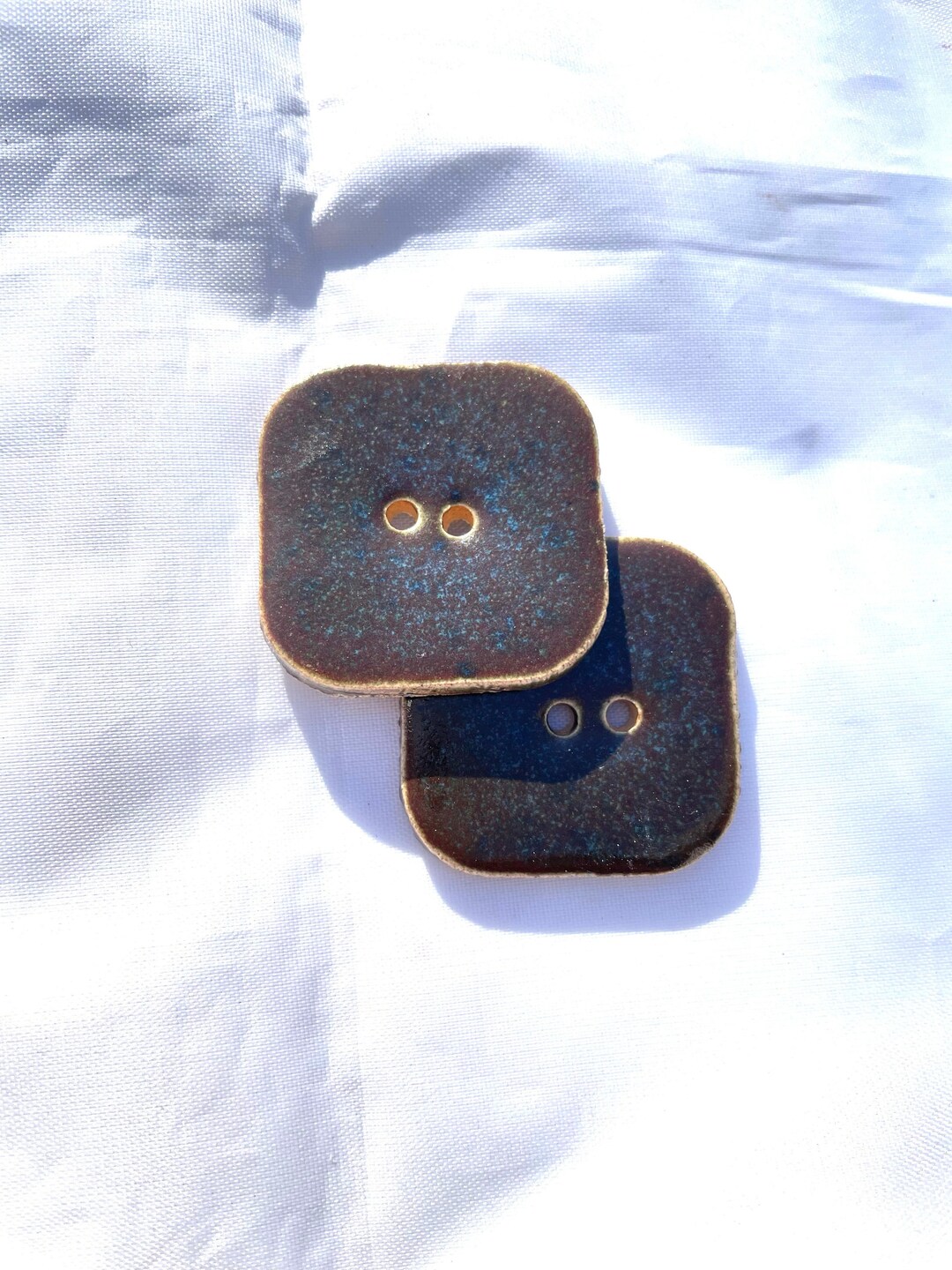 1 1/8" Kiwi Green Square Buttons - Ceramic Buttons - Square Buttons ...