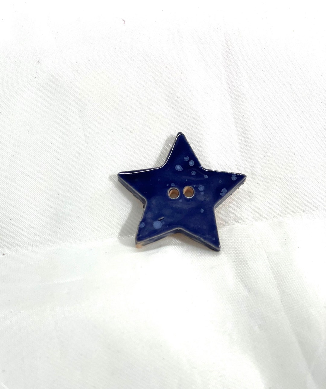 1 5/16” Large Speckled Blue Star Buttons - Ceramic Buttons - Ceramic ...