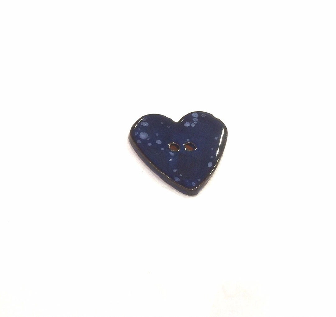 1 3/16 Speckled Blue Heart Buttons Ceramic Buttons - Etsy New Zealand