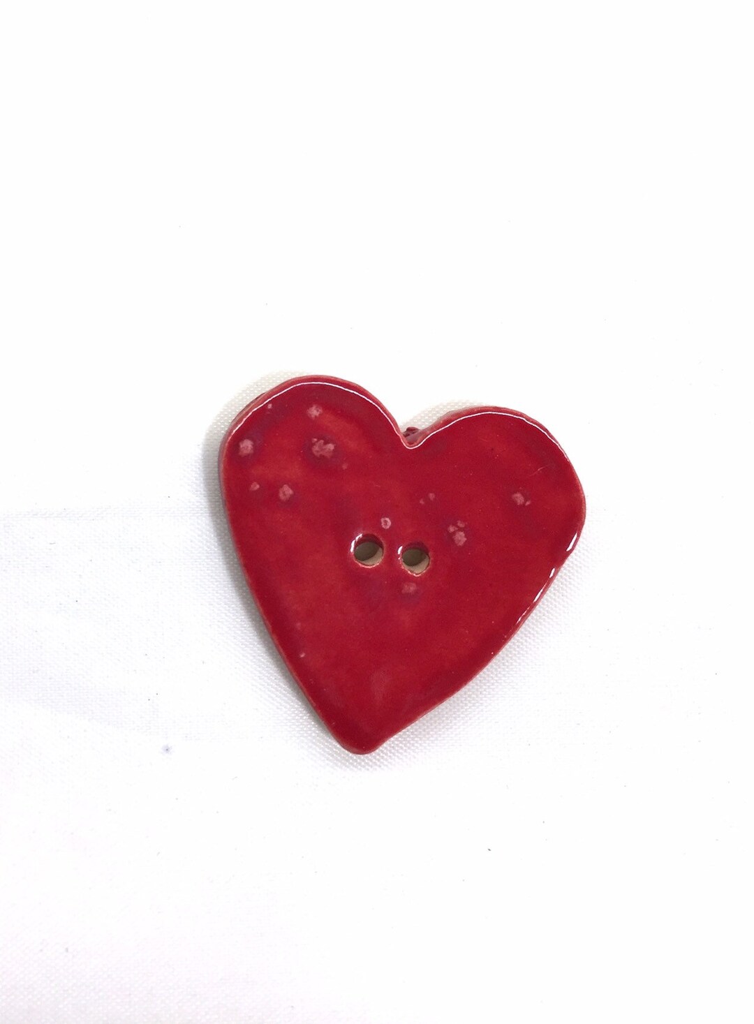 1 3/16 Speckled Red Heart Buttons Ceramic Buttons - Etsy
