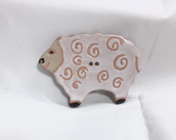 Sheep Buttons, Animal Button, Farm Animal Buttons Ceramic Buttons Sold ...