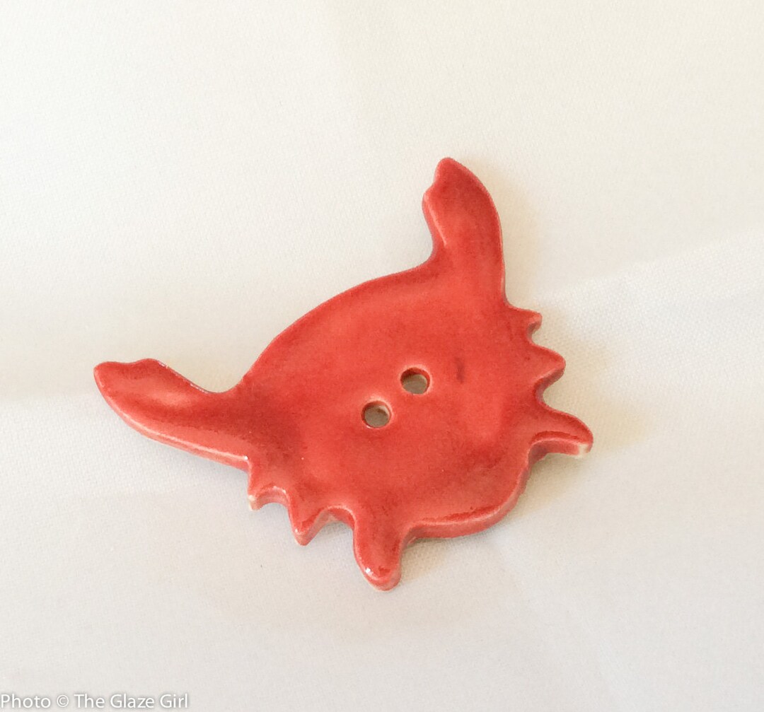 Crab Button, Ceramic Button - Sold Individually - Etsy