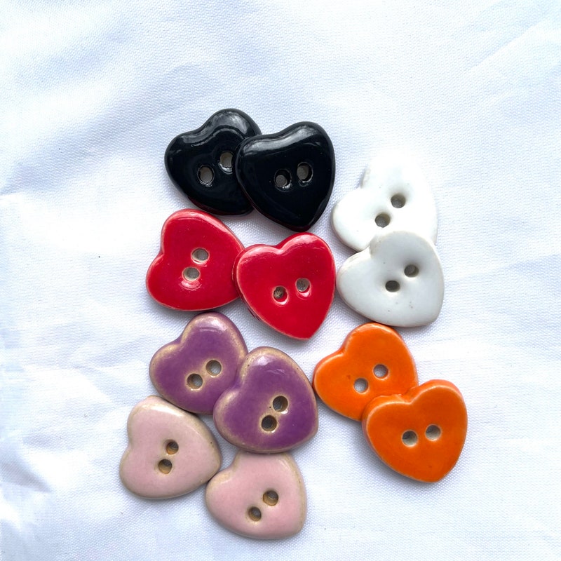 Heart Shape Buttons - Etsy