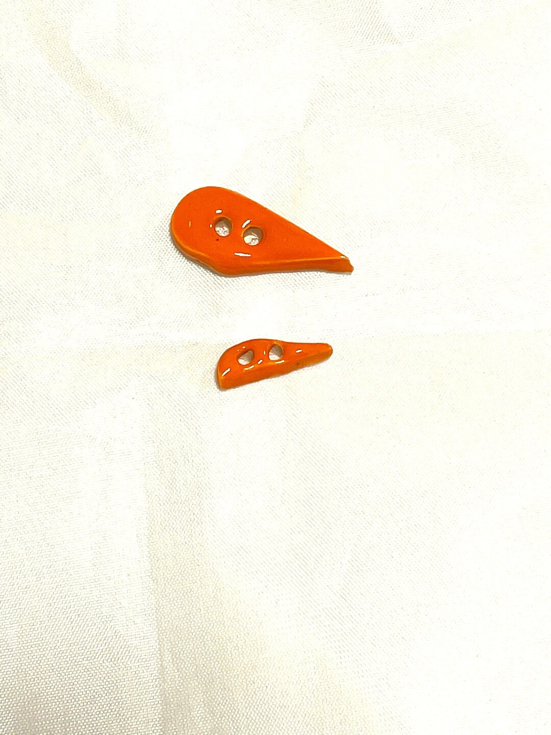Ceramic Carrot Buttons Mini Carrot Button Snowman Nose Button Snowman ...