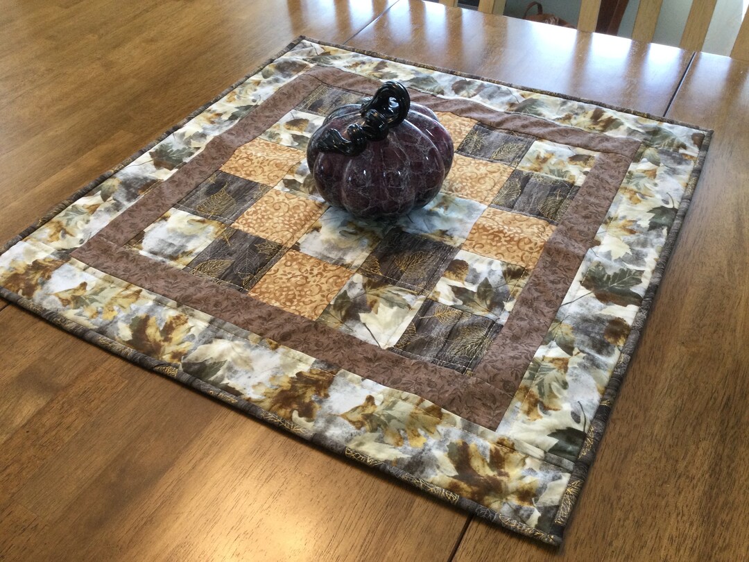 Quilted Fall Table Topper, Fall Table Topper, Quilted Table Topper ...