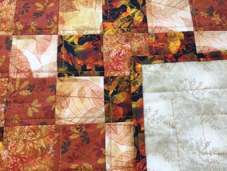 Quilted Fall Table Topper, Quilted Table Topper, Fall Table Topper ...