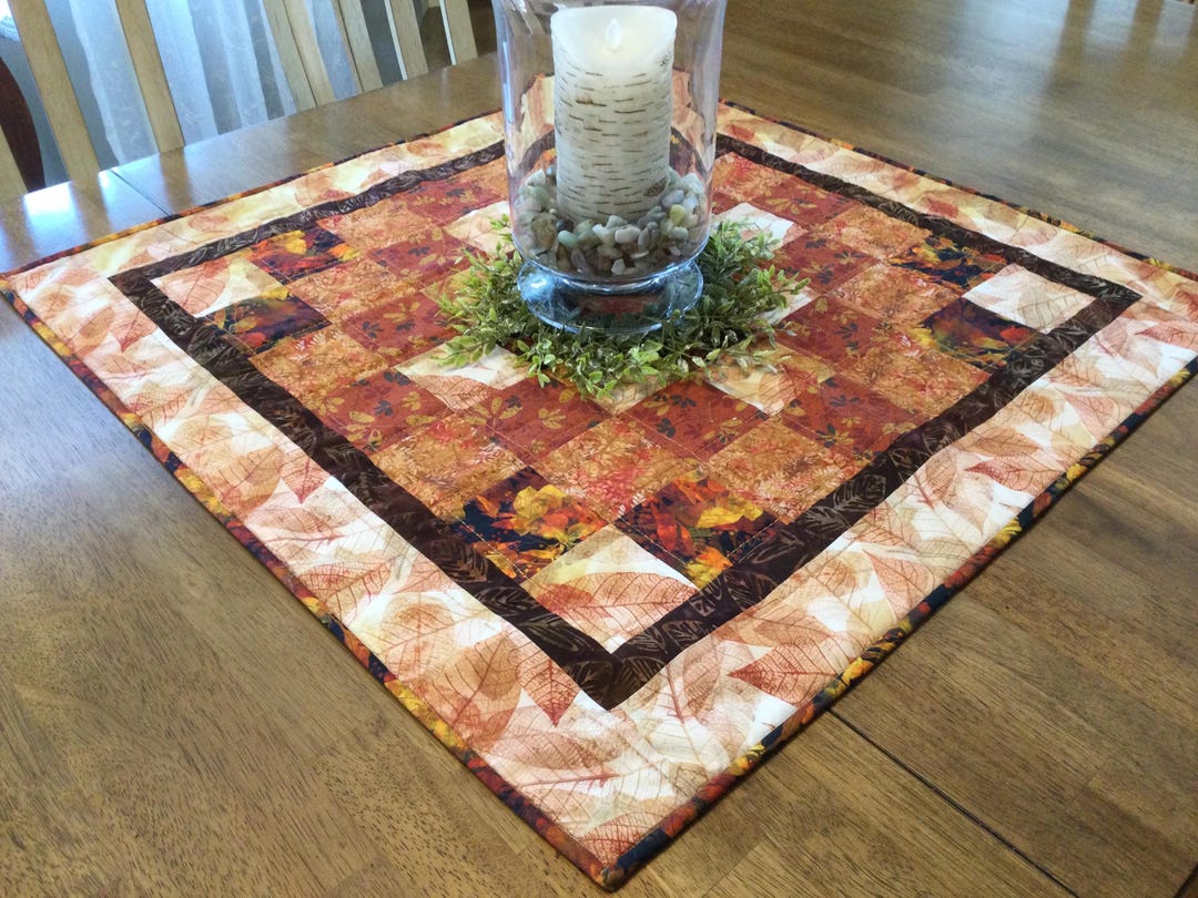 Quilted Fall Table Topper, Quilted Table Topper, Fall Table Topper ...