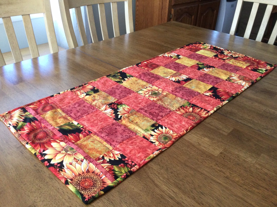 Quilted Table Runner, Quilted Fall Table Runner, Table Runner, Fall ...