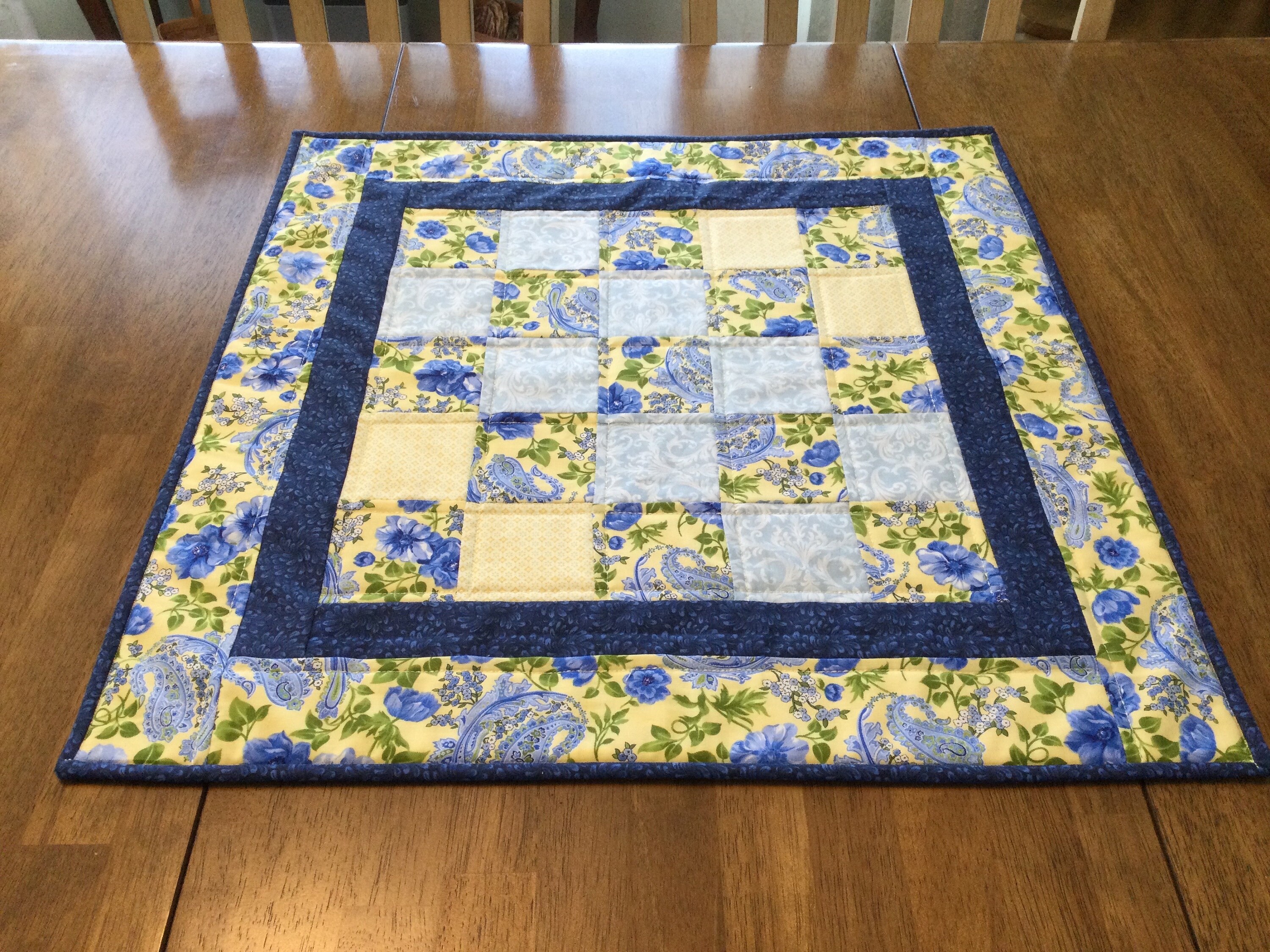 Quilted Table Topper, Table Topper, Quilted Table Runner, Floral Table ...